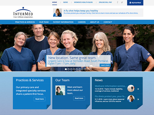 Intermed, P.A. - SlickFish Studios - A creative Maine website design ...